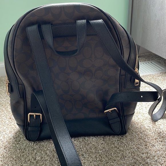 Bags | Dark Brown And Black Backpack Purse | Poshmark